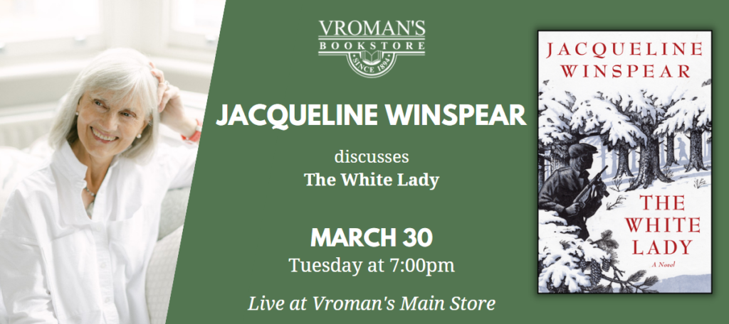 Vroman's: Jacqueline Winspear discusses The White Lady » Playhouse ...